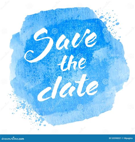 Save The Date Text Stock Vector Image 53590021