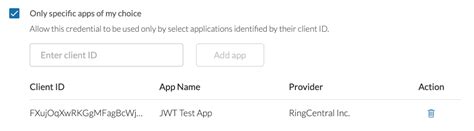 Creating A Personal Jwt Credential