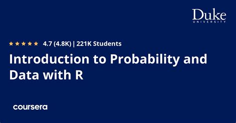 Introduction To Probability And Data With R Statistics With R Specialization Duke University