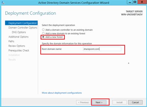 Sharepoint Served Configuration Active Directory Domain Services For Sharepoint 2016 Single