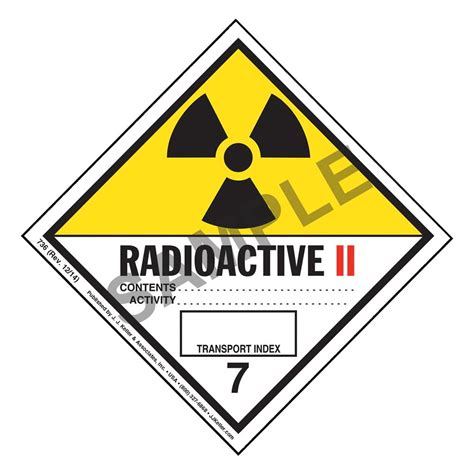 Radioactive Ii Warning Labels Rolls Of 500 Willamette Traffic