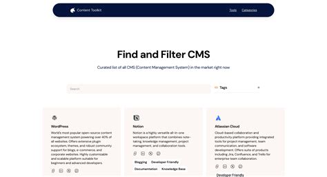 Content Toolkit Website Hunt