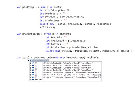 C Get Data From Two Tables Using Linq Without Any Column Key Stack