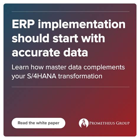 prometheus group on linkedin master data is the key to successful s