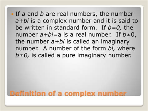 PPT Complex Numbers PowerPoint Presentation Free Download ID 3164600