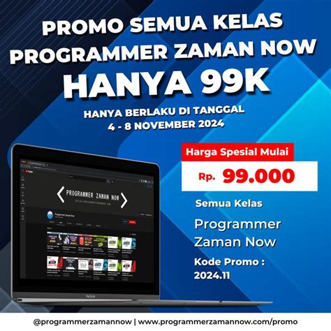 Programmer Zaman Now On Linkedin Laravel Android Nodejs Docker Spring Springboot Dart Git