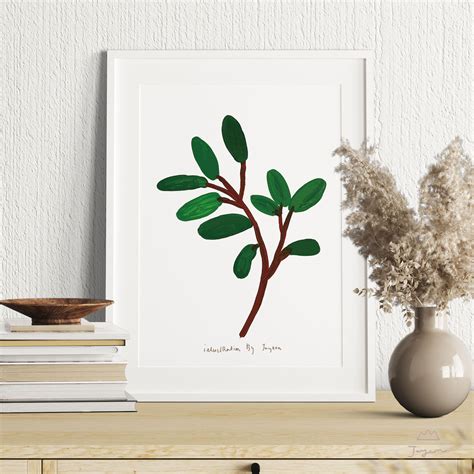 자연공방 나뭇잎 드로잉 아트포스터 자연공방 Jayeonstore