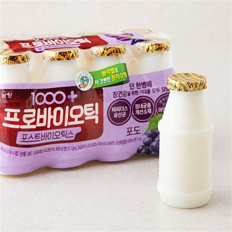1000 프로바이오틱스 포도 130ml 8개 마시는 요구르트 쿠팡