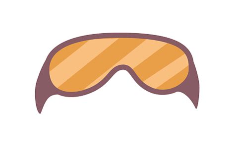흰색 배경에 오렌지 컬러 스키 스포츠 보호 고글 벡터 일러스트 레이 션 겨울에 대한 스톡 벡터 아트 및 기타 이미지 겨울 계절 눈 냉동상태의 물 Istock