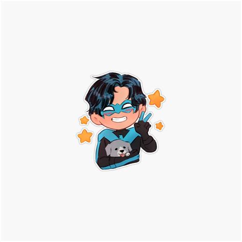 Dopasticker Nightwing And Bitewing Chibi Sticker Phone Sticker Car