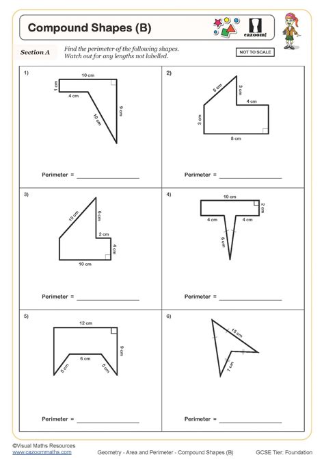 Area Of Compound Shapes Worksheet