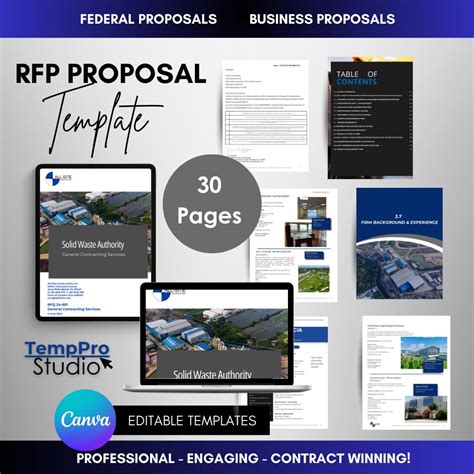 Editable RFP Template For Contractors Request For Proposal Template For Small Businesses Etsy