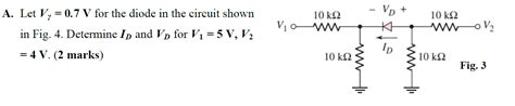 solved a let vγ 0 7v for the diode in the circuit shown in