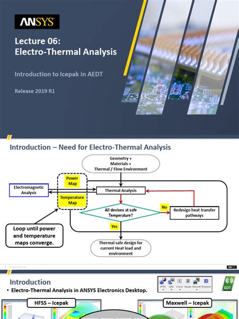 Aedt Icepak Intro 2019r1 L6 Electro Thermal Analysis Pdf Convection Thermal Insulation