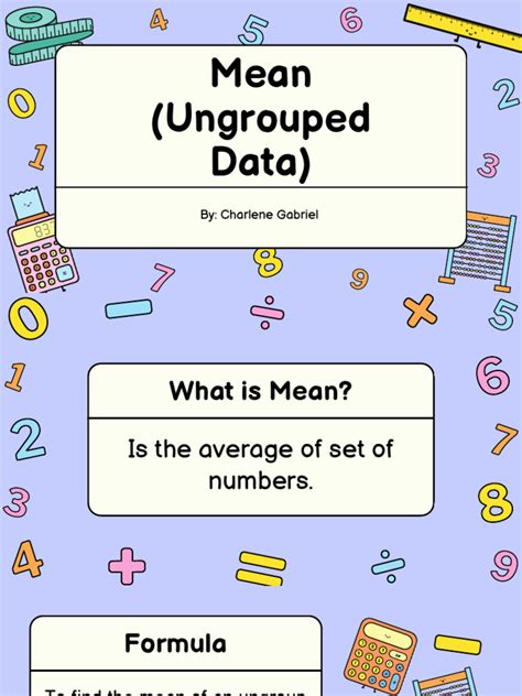 Mean Ungroup Data Pdf