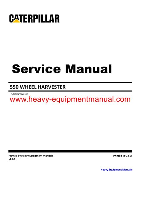 Download Caterpillar 550 Wheel Harvester Servic Heavy Equipment Manual