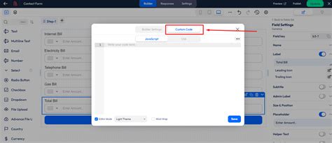 Builder Setting Bit Form