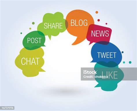 비눗방울 블로그 Speech 2015년에 대한 스톡 벡터 아트 및 기타 이미지 2015년 Brand Name Online Messaging Platform 감탄