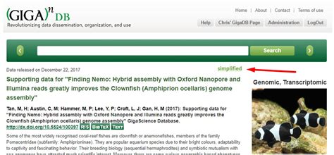 Create A Simplified Dataset View Issue Gigascience Gigadb Website Github