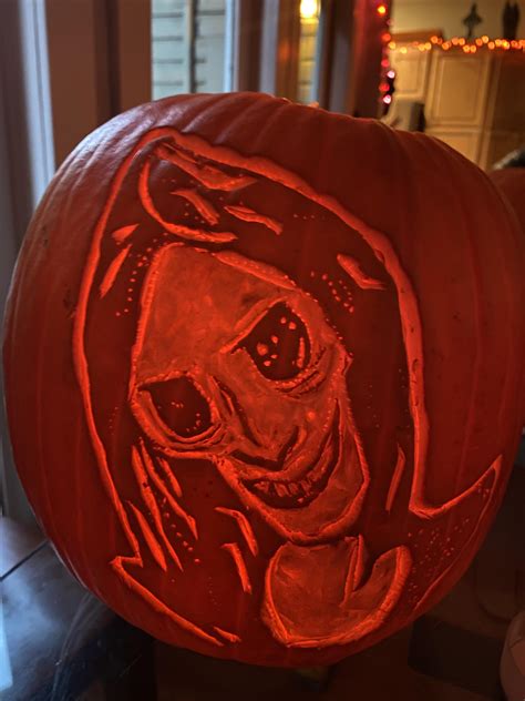 Coraline Pumpkin Stencil