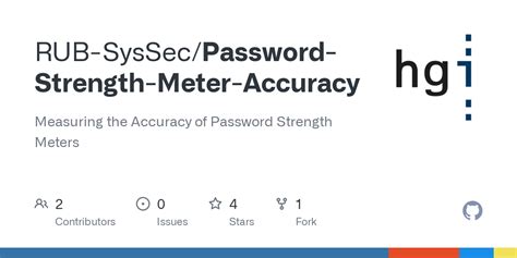 github rub syssec password strength meter accuracy measuring the accuracy of password