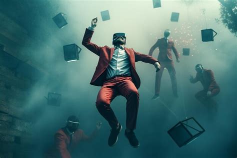Premium AI Image A Man Wearing A Vr Headset