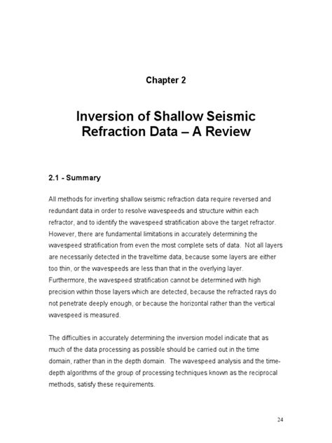 Palmer03digital Processing Of Shallow Seismic Refraction Data Pdf Download Free Pdf