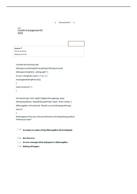 Cos Assignment 5 Questions Programming Contemporary Concepts