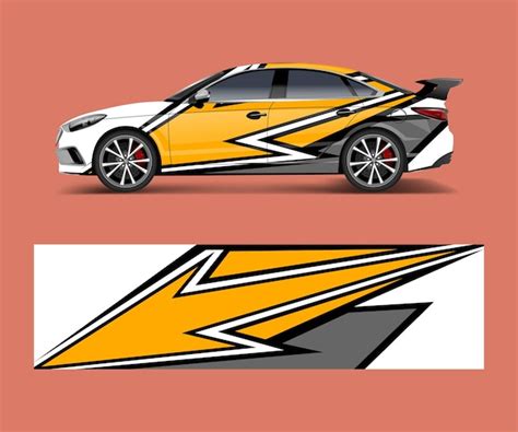 Premium Vector Abstract Stripe For Racing Car Wrap Sticker And Decal