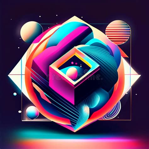 3d Abstract Background Futuristic Technology Style Vector Illustration Stock Illustration