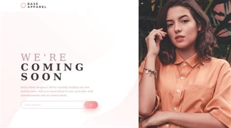 Frontend Mentor Base Apparel Coming Soon Page Using Css Grid Coding Challenge Solution