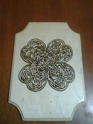 Handcrafted Woodburned Celtic 4 Leaf Clover 20 00