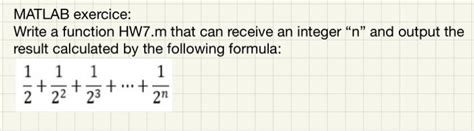 solved matlab exercice write a function hw7 m that can
