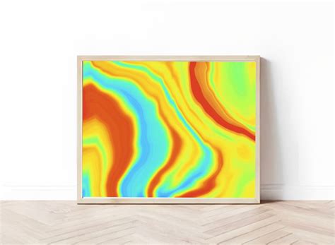 Printable Digital Image Temperature Map Wall Art Decor Cute Art Scandi Art Etsy