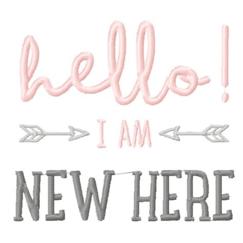 Hello World Im Embroidery Design Etsy