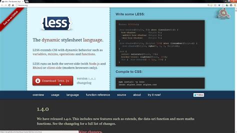 01 Curso Intensivo De Less El Preprocesador Css Youtube