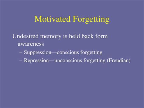 Ppt Forgetting Theories Powerpoint Presentation Free Download Id