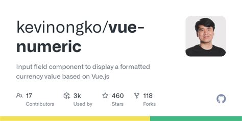 Github Kevinongko Vue Numeric Input Field Component To Display A Formatted Currency Value