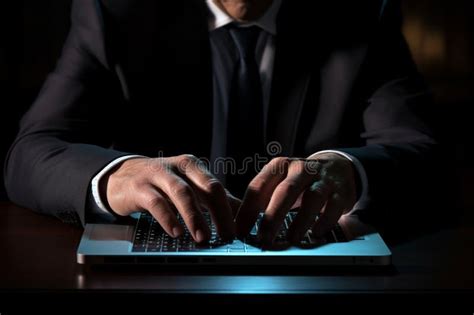 Hand Person Internet Connection Hacking Dark Laptop Online Data Programmer Hacker Technology