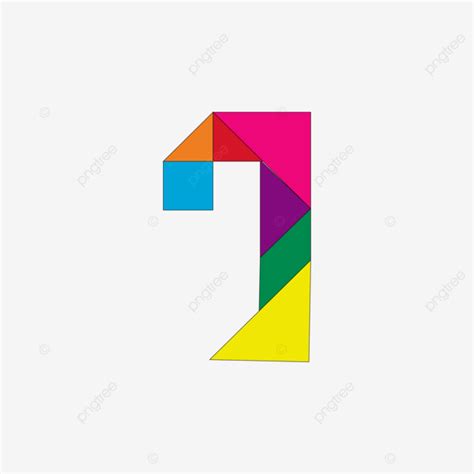 Seven Tangram Numbers Vector, Tangram, Seven, Number PNG and Vector ...