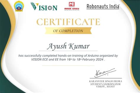 Ayush Kumar On Linkedin Arduino Manit