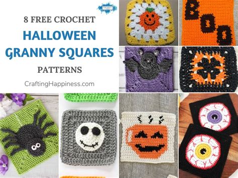 8 Free Crochet Halloween Granny Square Patterns Crafting Happiness