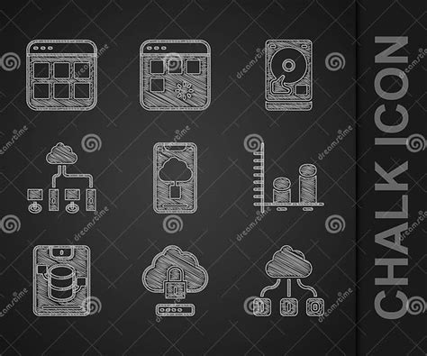 Set Cloud Technology Data Transfer Computing Lock Data Analysis Server Data Web Hosting