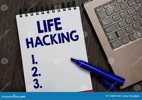 Handwriting Text Life Hacking Concept Meaning Simple And Clever Techniques In Accomplishing
