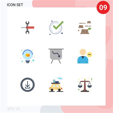 Editable Vector Line Pack Of 9 Simple Flat Colors Of Board Design Ok