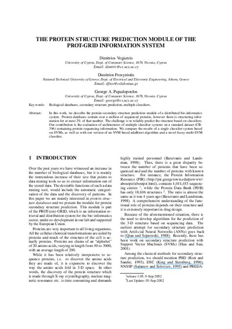 Pdf The Protein Structure Prediction Module Of The Prot Grid