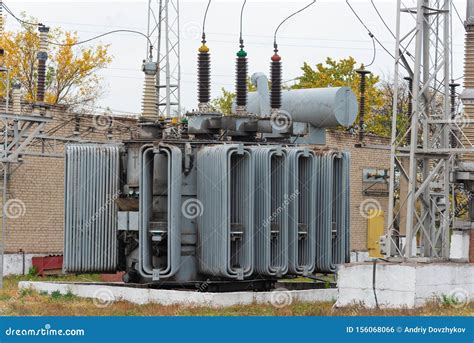 High Voltage Transformer At An Electrical Substation Of The City Power
