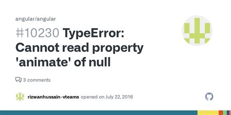 Typeerror Cannot Read Property Animate Of Null Issue Angular Angular Github