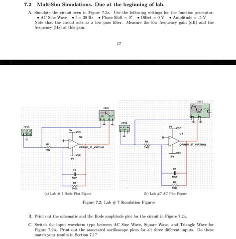 solved 7 2 multisim simulations due at the beginning of lab a