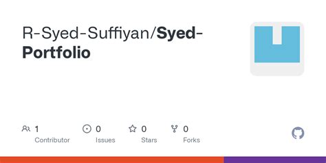 Github R Syed Suffiyansyed Portfolio
